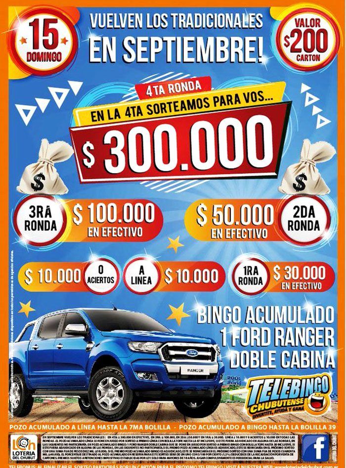 El Telebingo sorteará dinero en efectivo y una camioneta el próximo ...
