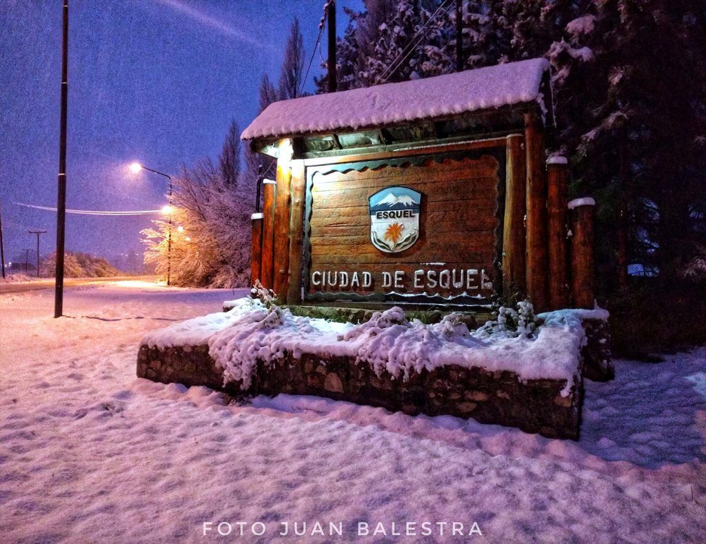 Nevadas en la Cordillera de Chubut y en la línea sur de Río Negro
