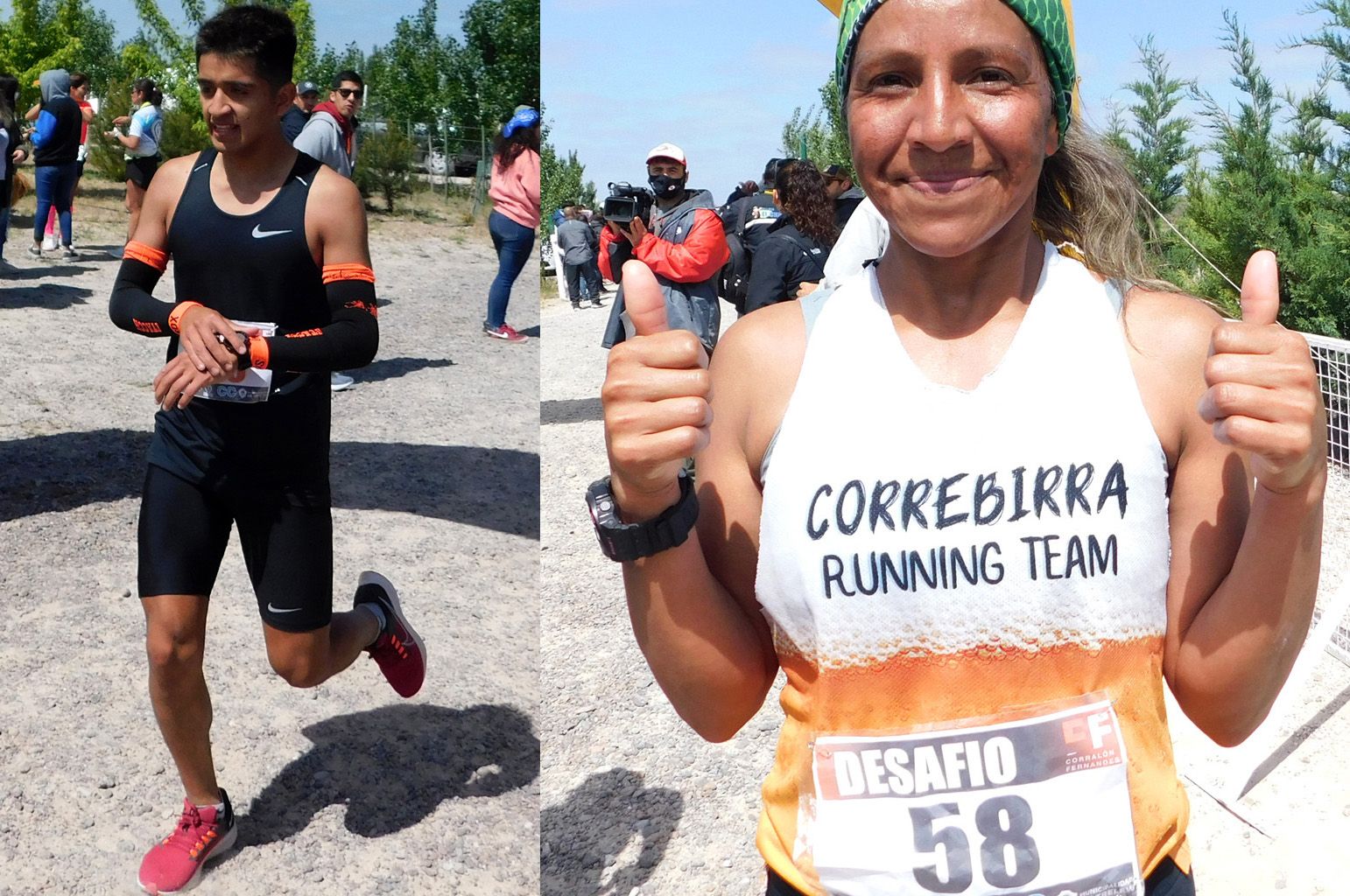 Emanuel Castillo y Claudia Fierro los mejores para trepar la cuesta en el Trail Las Bardas