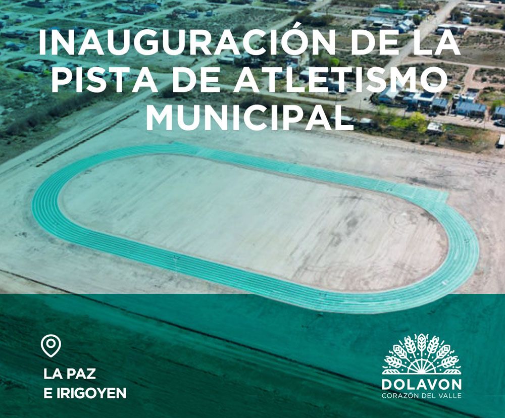 Dolavon inaugura su nueva pista de atletismo municipal