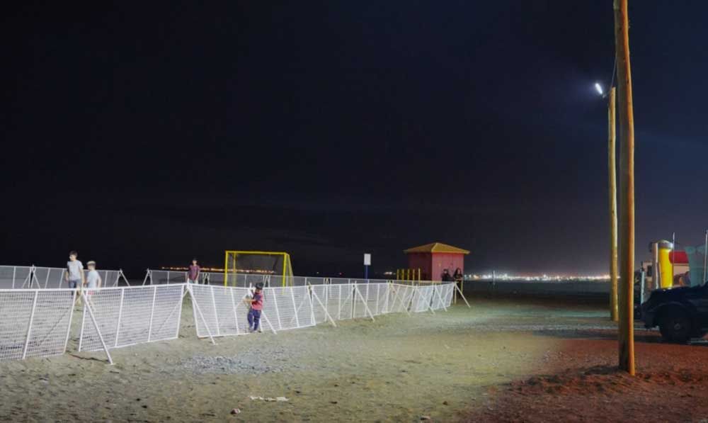 Nuevas luminarias en la costa de Playa Unión