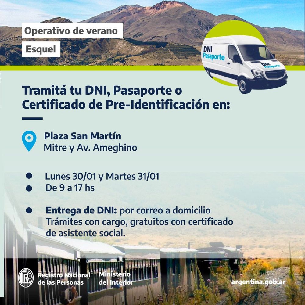 Operativo del RENAPER en Esquel