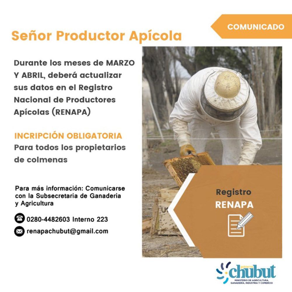 Convocan a productores de miel a sumarse al RENAPA