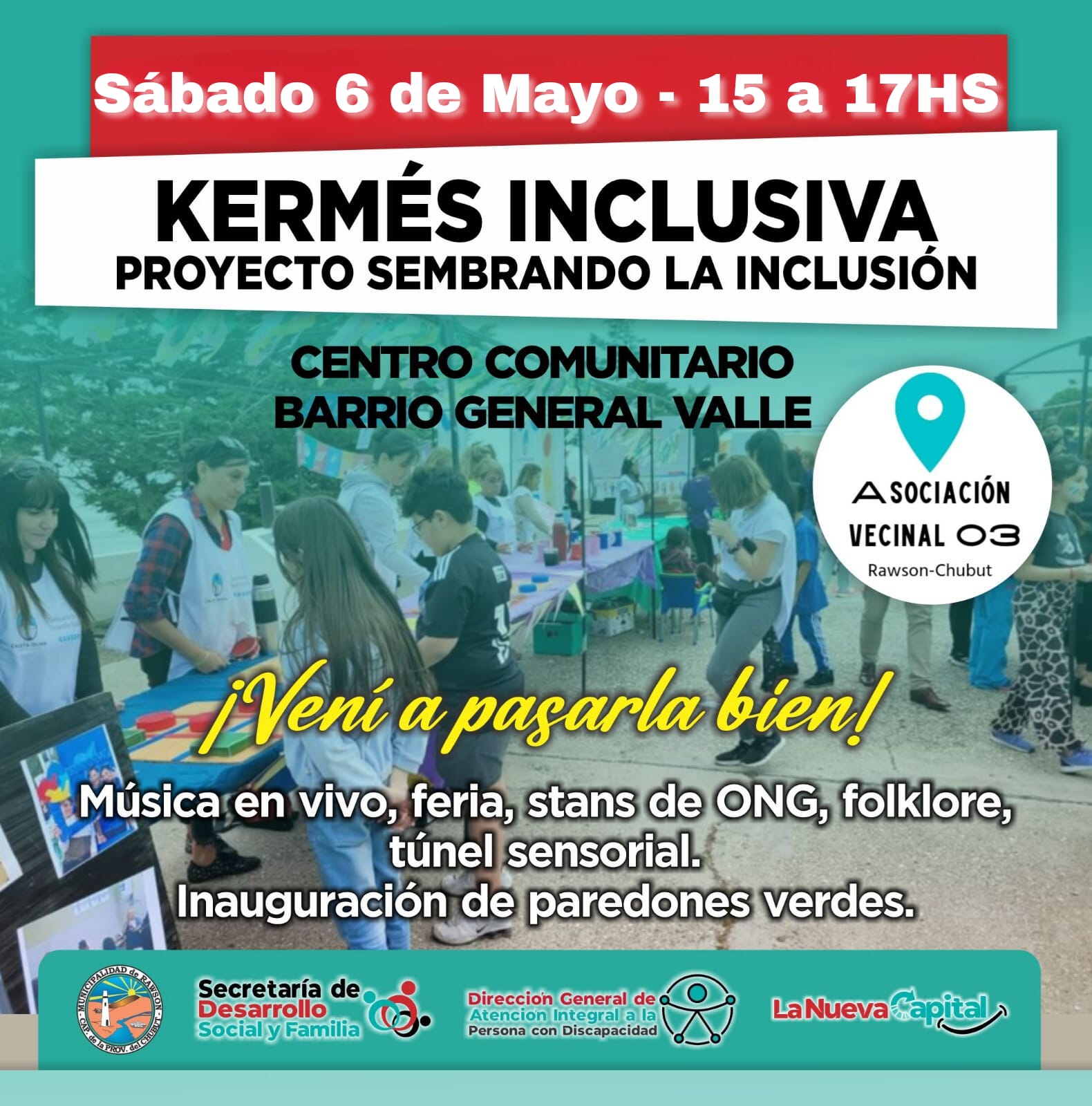 Se viene la Kermés Inclusiva en Rawson